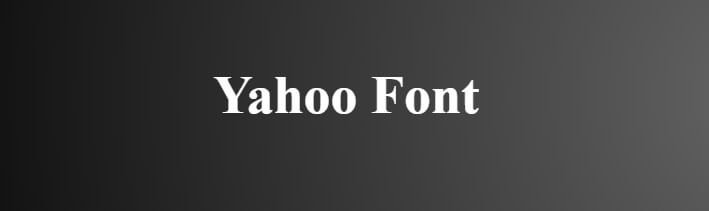 Yahoo Font - Fonts Studio
